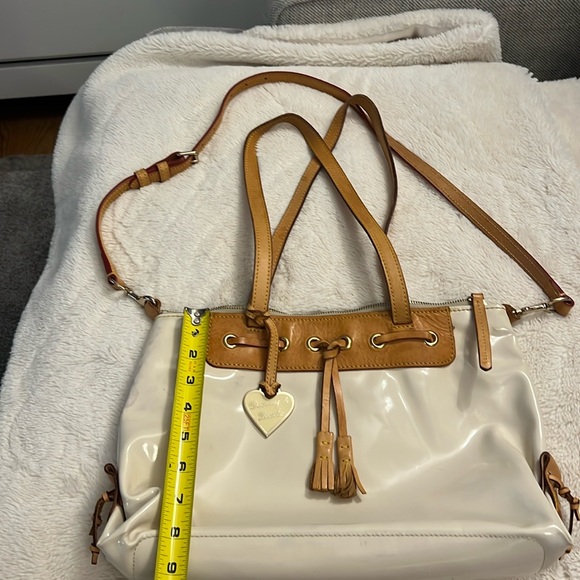 Dooney & Bourke | Bags | Dooney Bourke Bone Patent Leather Handbag With ...